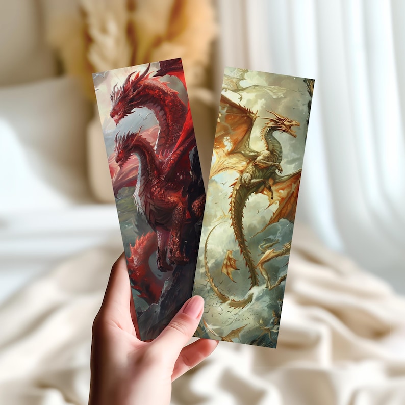 Dragon Bookmarks | Printable Bookmarks | Fantasy Bookmarks ...
