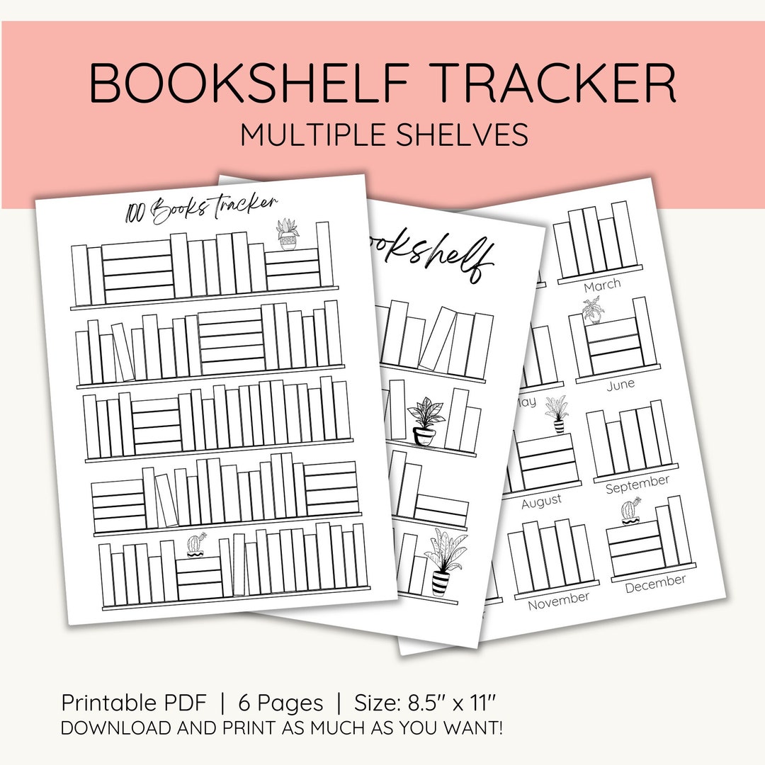 Bookshelf Tracker Printable Bookshelf Reading Log Reading Tracker ...