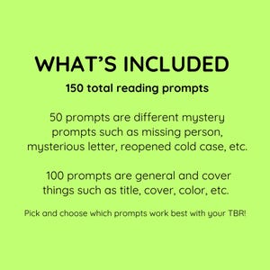 TBR Jar Prompts | Mystery Reader | TBR Cards | Printable TBR | Reading ...