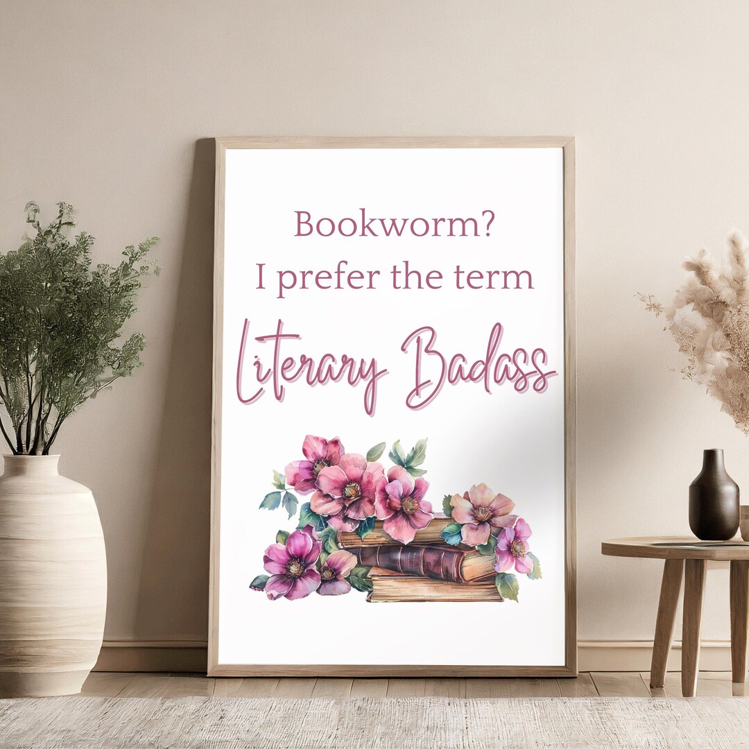 Literary Quote Poster for Book Lovers - Humorous Printable Art Gift - Etsy