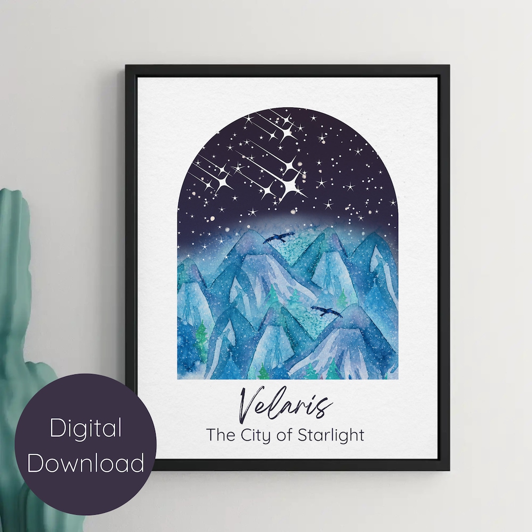 ACOTAR Poster Velaris Poster Velaris Night Court ACOTAR Wall Art ...