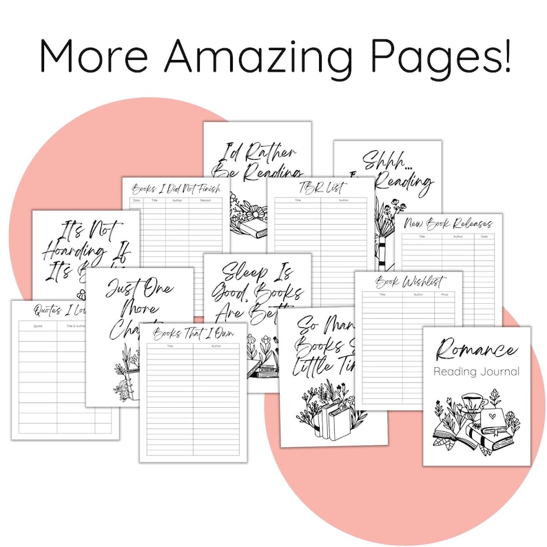Romance Reading Journal | Reading Tracker | Book Log | Book Tracker ...