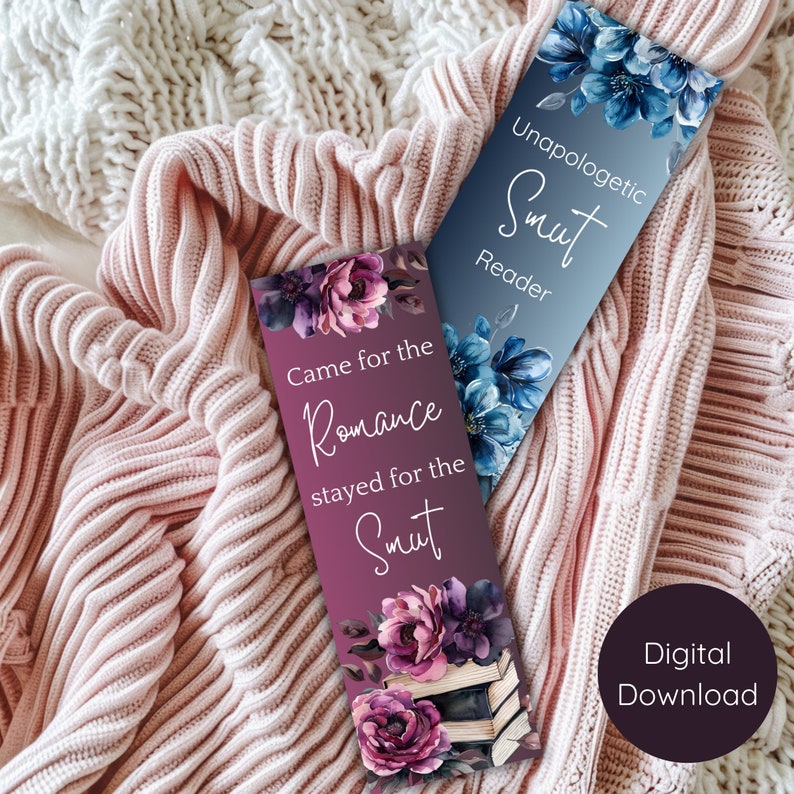 Smut Bookmarks Bookmarks for Women Unique Bookmarks Bookmark Printable Bookmark PNG Digital ...