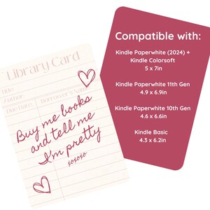 Printable Kindle Insert for Clear Case | Library Card Kindle Insert ...