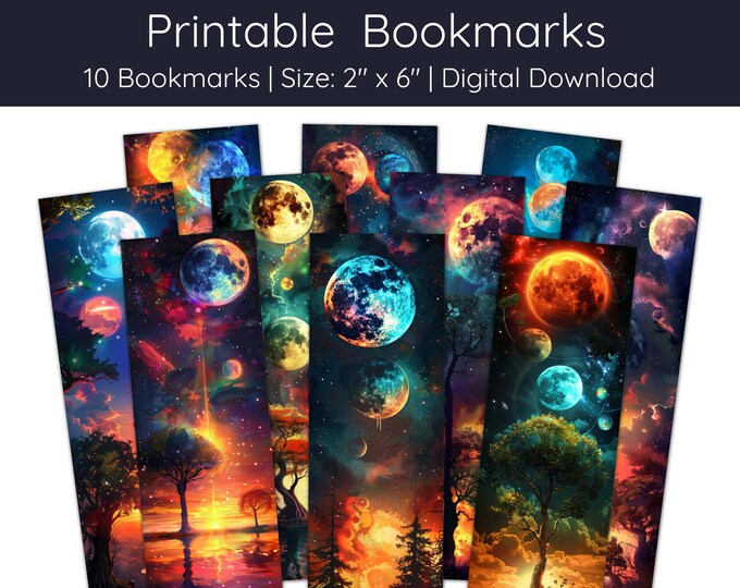 20 Fantasy Windows Printable Bookmark Designs, Digital Print Download ...