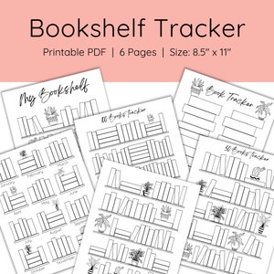 Bookshelf Tracker Printable Bookshelf Reading Log Reading Tracker ...