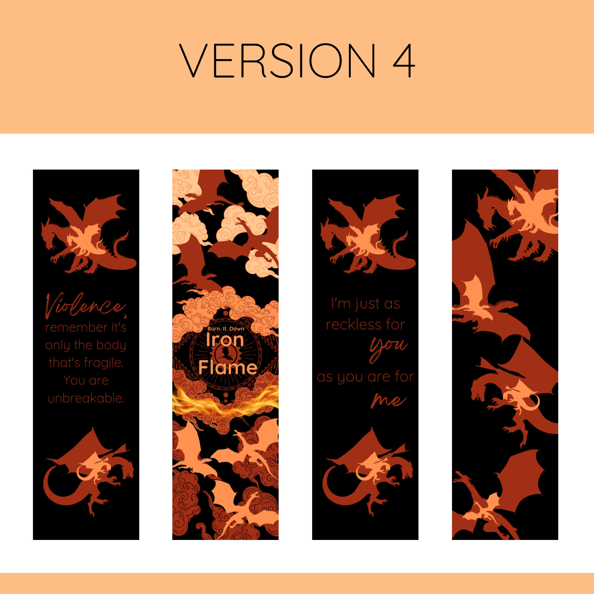 Printable Fourth Wing Bookmarks Fourth Wing Series Inspired Bookmarks ...