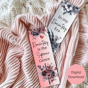 Romantasy Bookmarks | Printable Bookmarks | Bookmark PNG | Romance ...