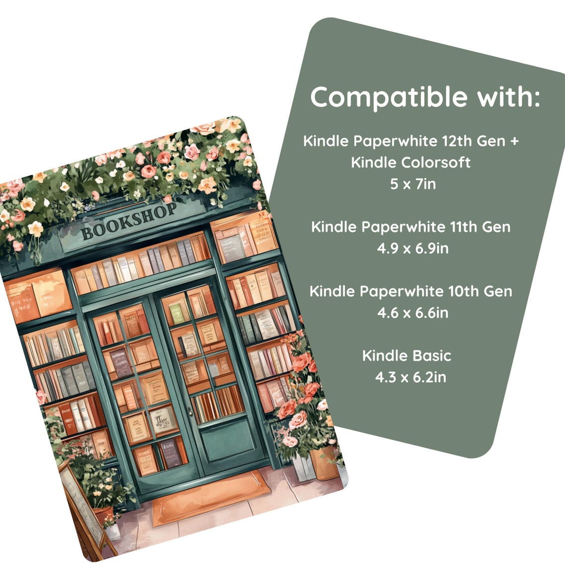 Printable Kindle Insert for Clear Case | Bookstore Kindle Insert ...