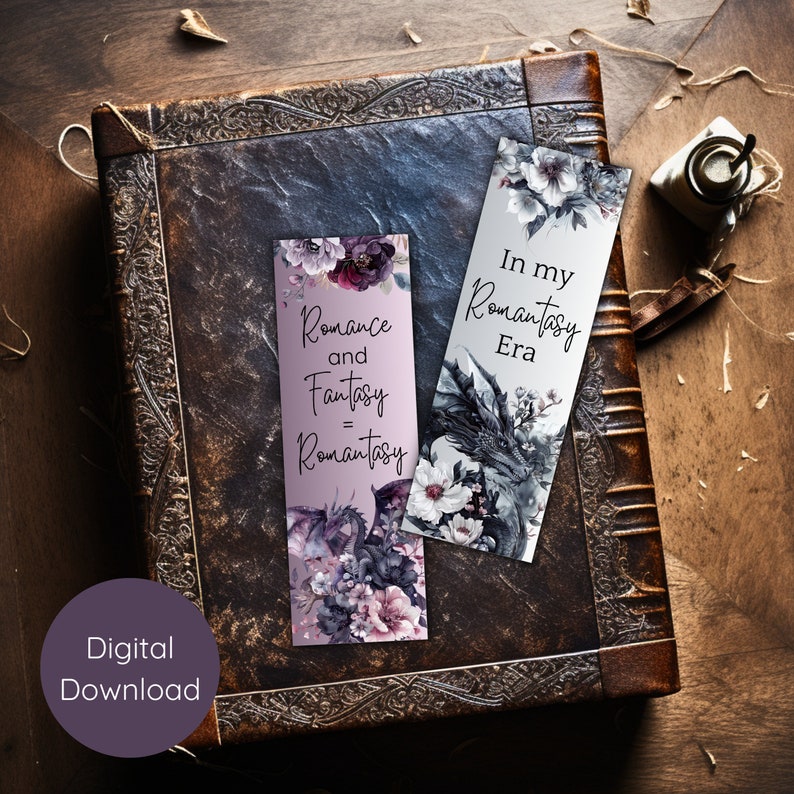 Romantasy Bookmarks Printable Bookmarks Bookmark PNG Romance Bookmark ...