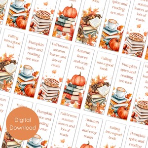 Printable Autumn Bookmarks With Reading Quotes - Digital Download - Etsy