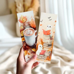 Printable Autumn Bookmarks | Fall Bookmarks | Cute Bookmarks | Cozy ...