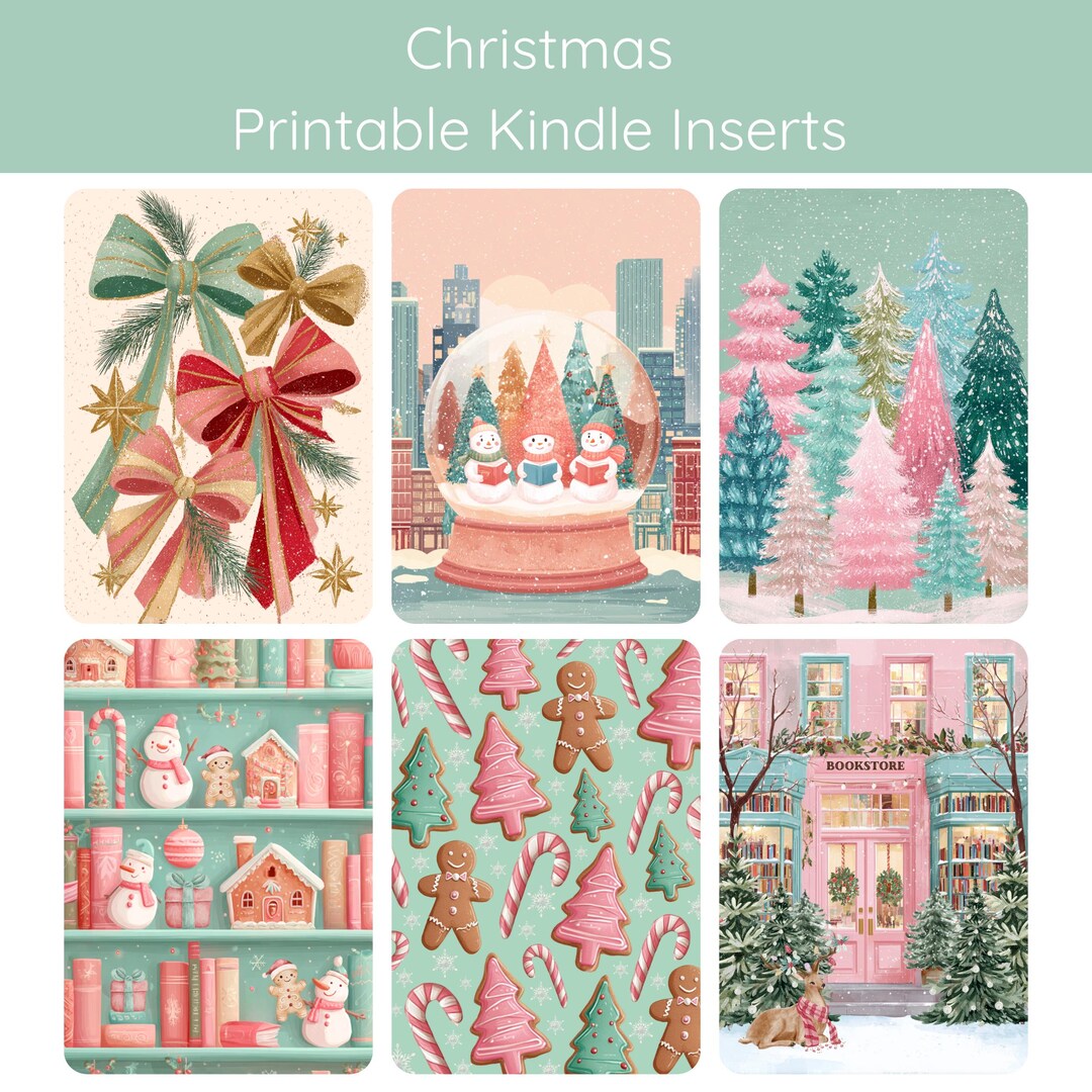 Printable Kindle Insert for Clear Case | Christmas Kindle Insert ...