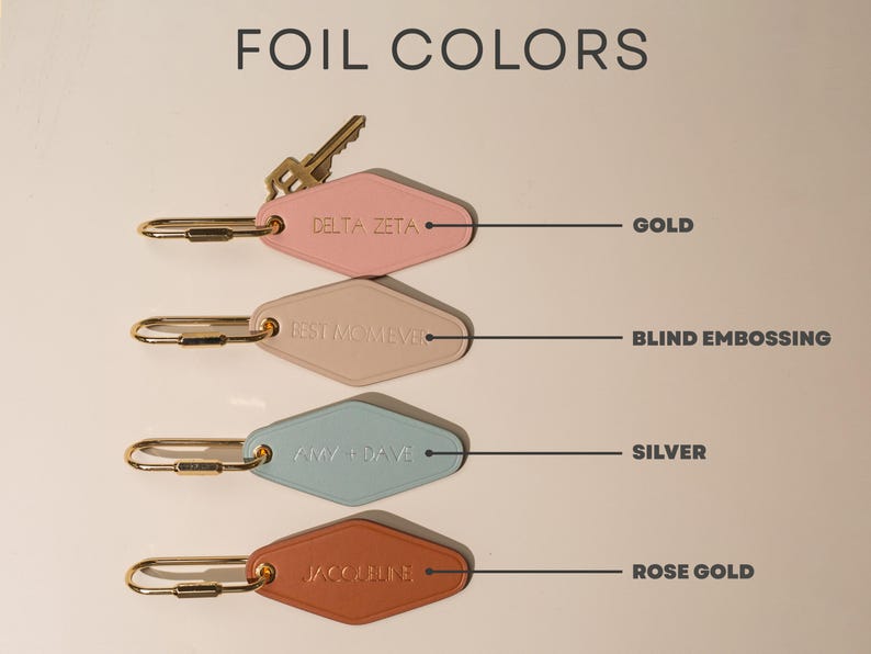 Embossed Diamond Leather Keychain XS Names - Personalized Genuine ...