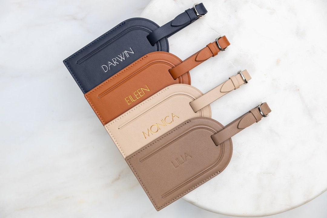 Embossed Luggage Tag - Custom Monogrammed Suitcase Tag, Travel ...