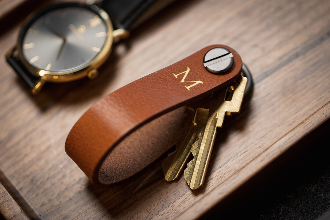 Embossed Leather Strap Key Chains (initial) - Customized Leather ...