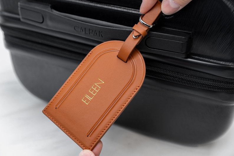 Embossed Luggage Tag - Custom Name Suitcase Tag, Personalized Travel ...