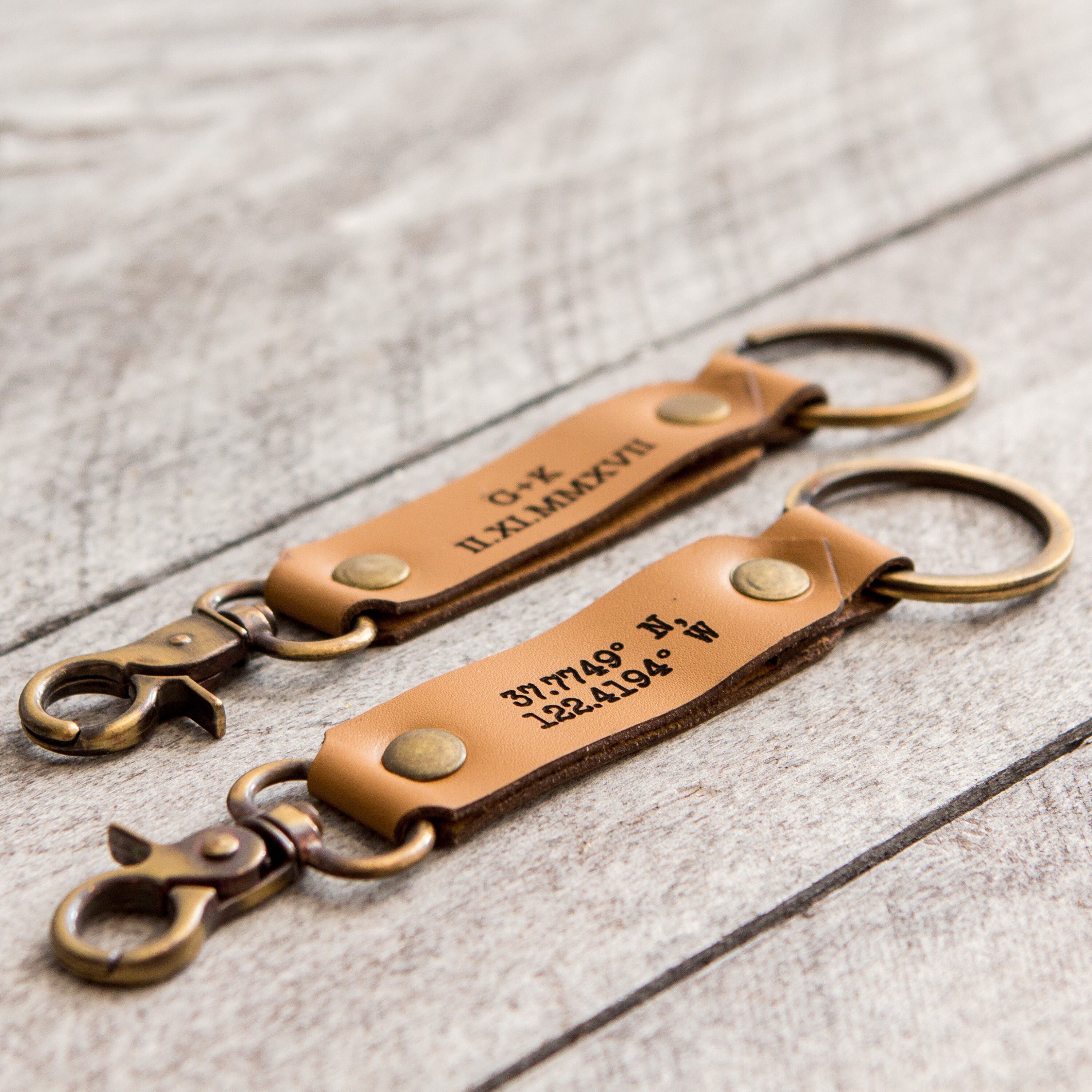 Personalized Leather Key Chain Fob Travel Bag Tag Keychain, Bible Verse ...