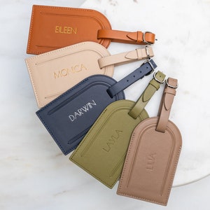 Embossed Luggage Tag - Custom Monogrammed Suitcase Tag, Travel ...