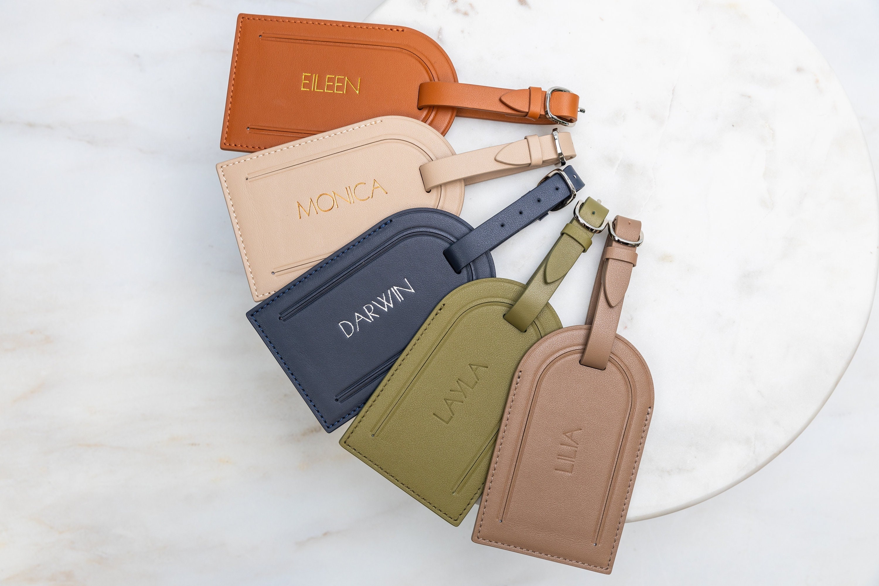 Embossed Luggage Tag Custom Monogrammed Suitcase Tag, Travel Essentials ...