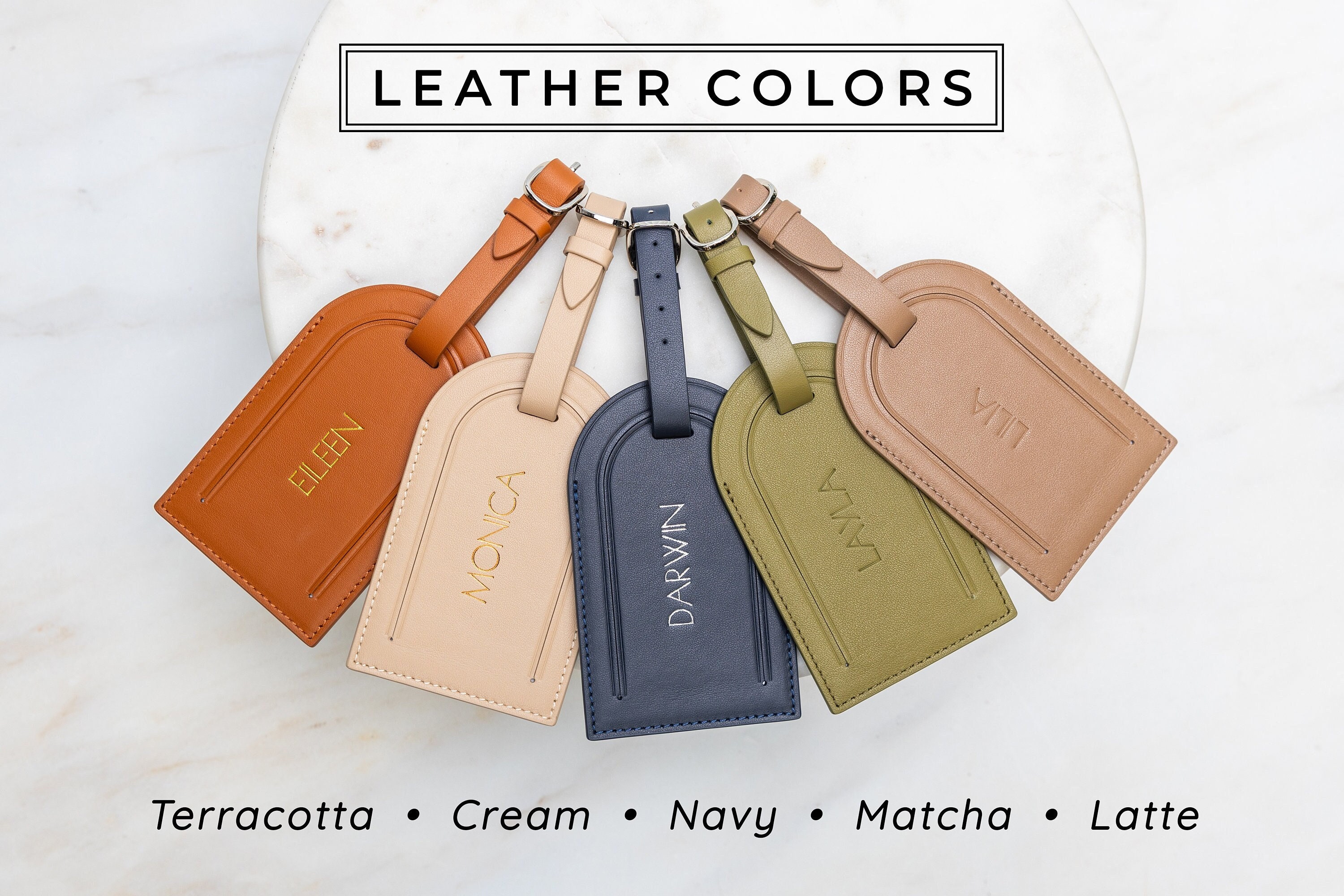 Embossed Luggage Tag Custom Monogrammed Suitcase Tag, Travel Essentials ...