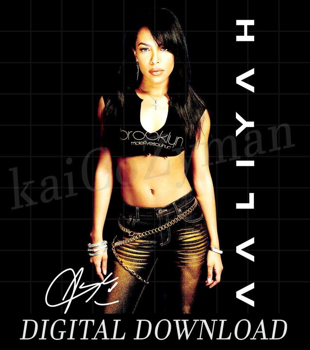 Aaliyah PNG File, Vintage Aaliyah Tour T-shirt Design Ready to Print, Retro Aaliyah Digital ...