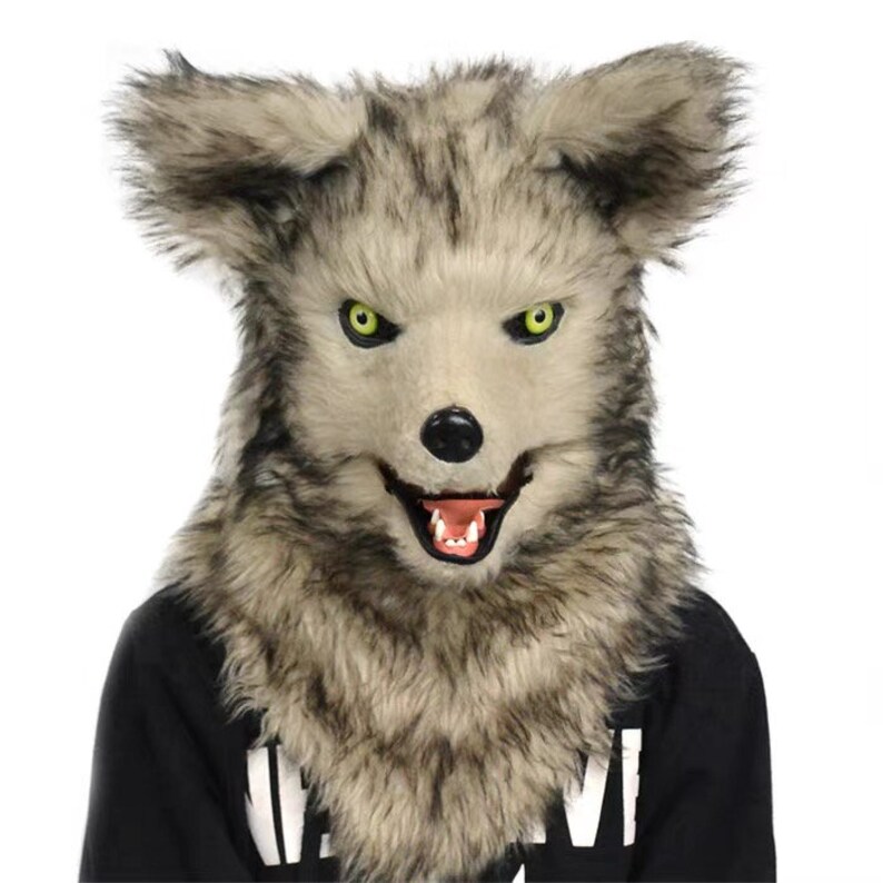 Wolf Fursuit Head Base, Furry Cosplay Wolf Mask Base, Wolf Costume Mask ...