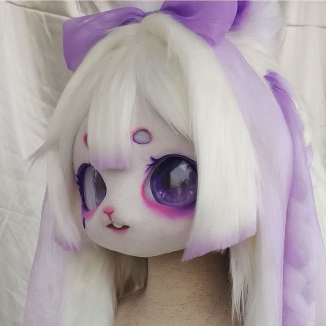 Kig Bunny Furrysuit Mask Base, Rabbit Furry Cosplay Head Base, Bunny ...