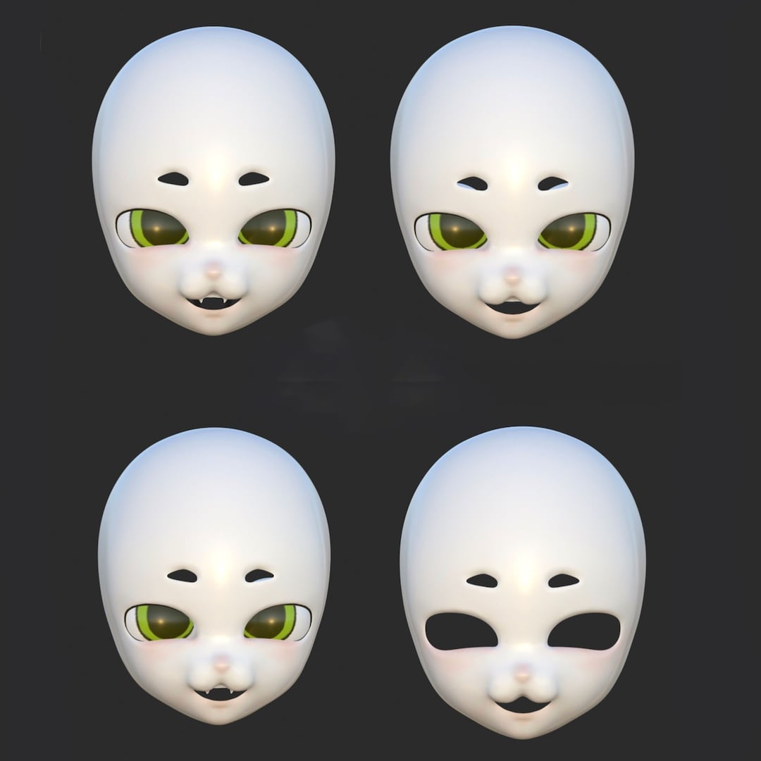 Kig Fursuit Cat Head Base, Cat Furry Mask Base, Cosplay Cat Kemono Head ...