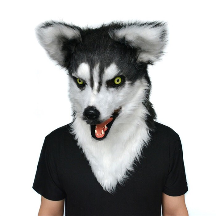 Wolf Fursuit Head Base, Furry Cosplay Wolf Mask Base, Wolf Costume Mask ...
