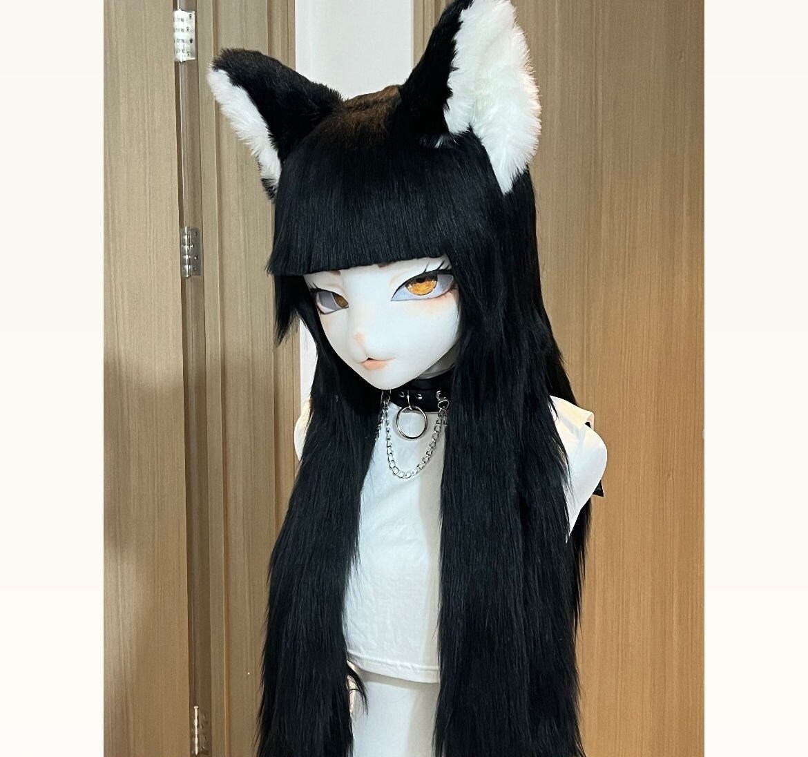 Cat and Fox Kig Mask Base , Cat Furrysuit Cosplay Head Base, Cat Kemono ...