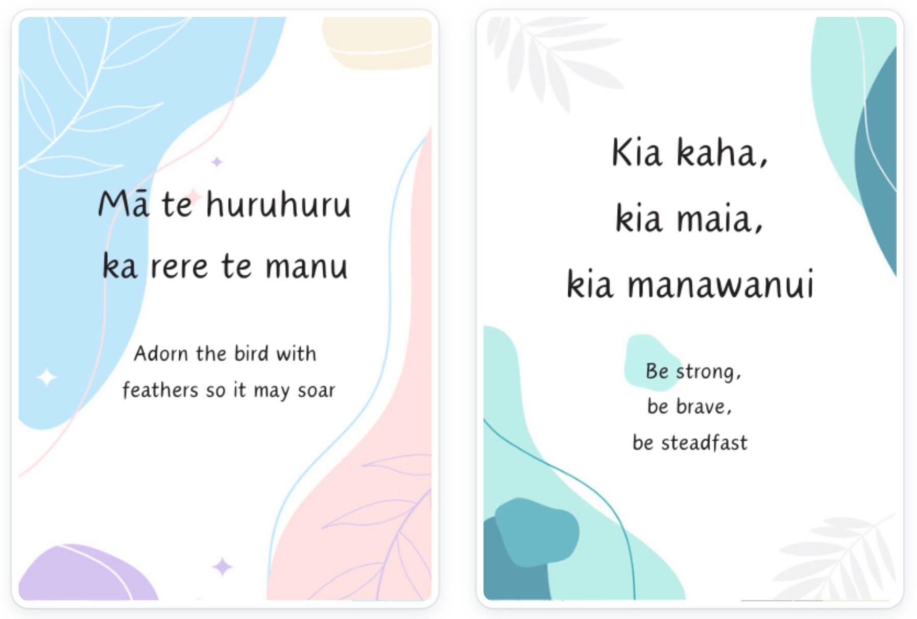 Te Reo Maori Posters for Classroom and Home Decor Inspire, Encourage ...