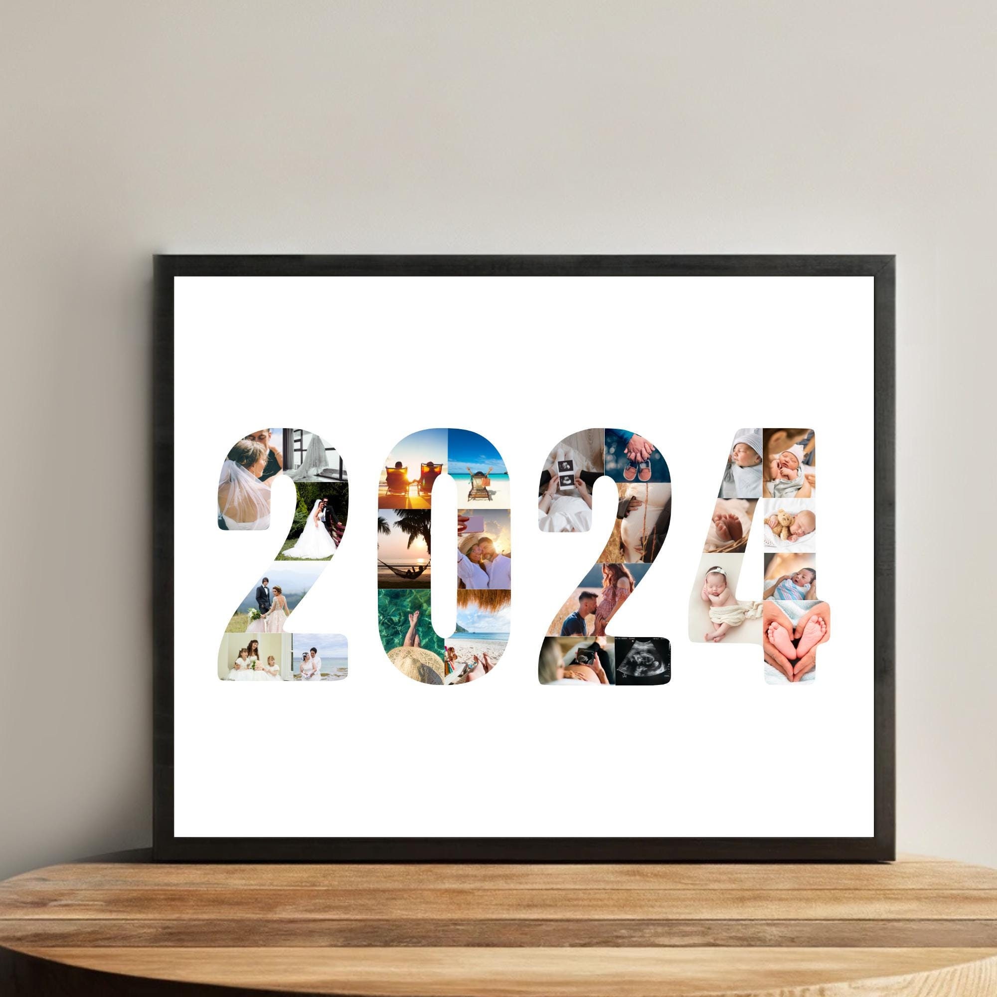 2024 Year in Review Photo Collage Gift, Personalized 2024 Photo Collage ...