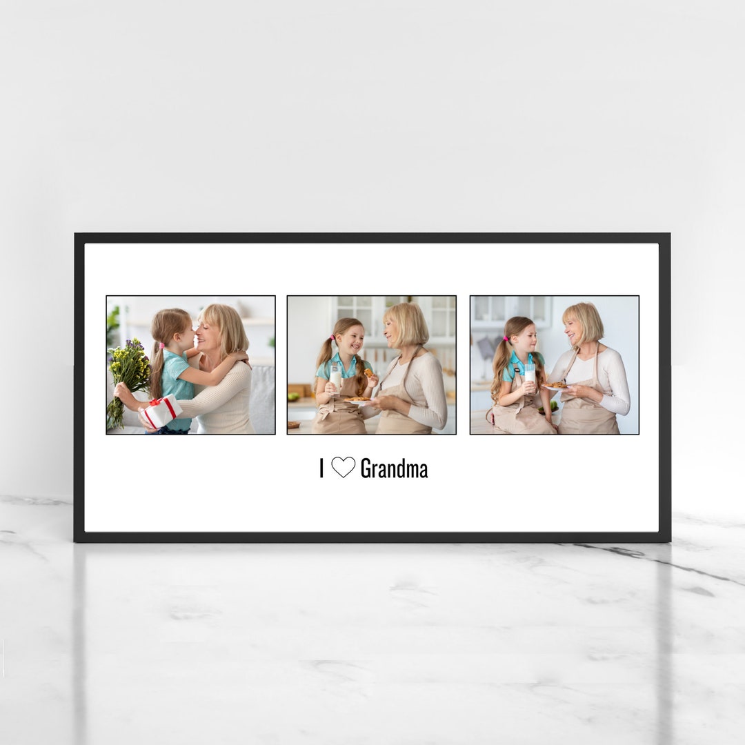 Personalized I Love Grandma Photo Collage Grandmother and Grandchild ...