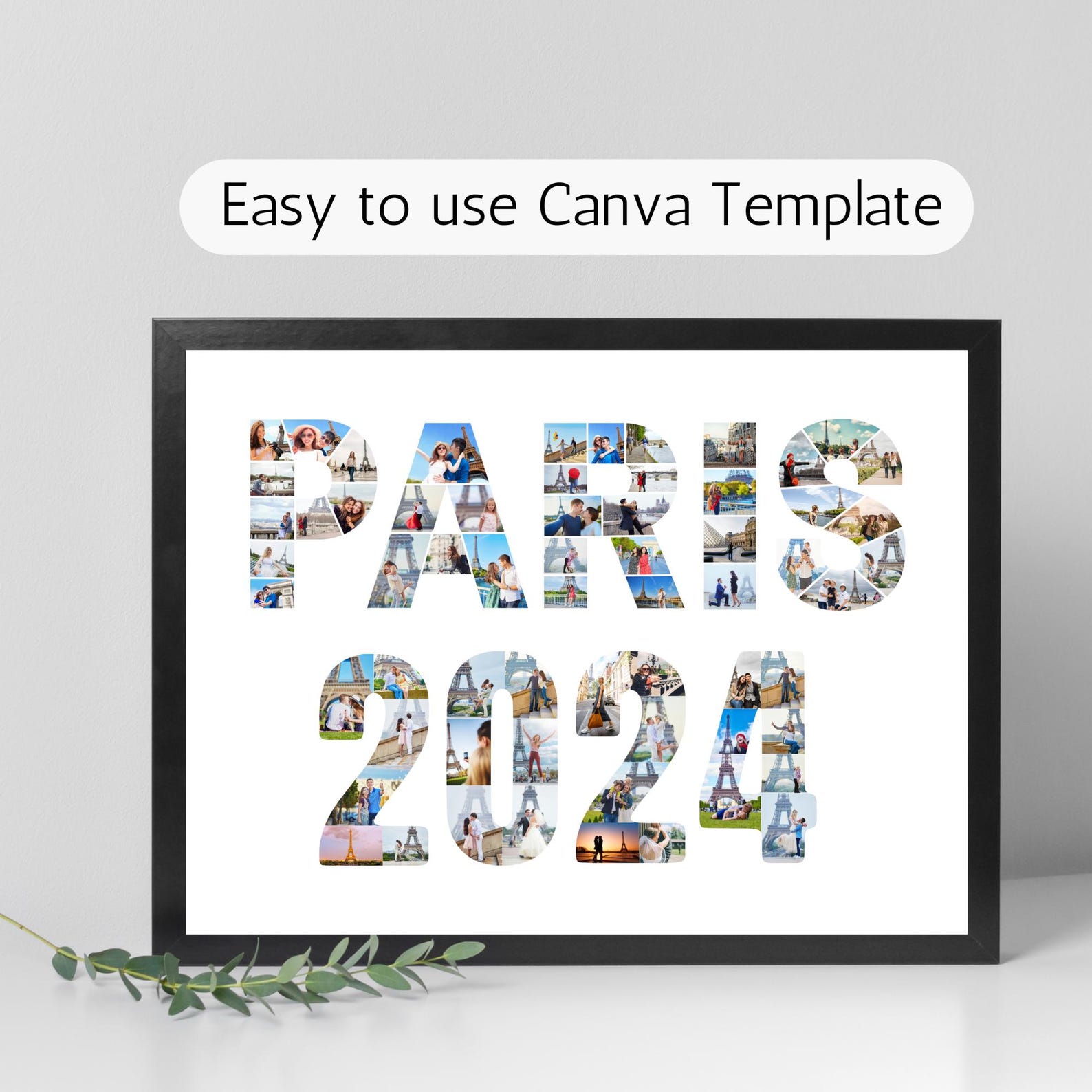 Paris Photo Collage Canva Template, Paris 2024 Trip Keepsake, Paris ...