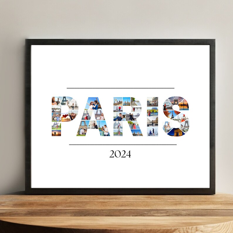 Paris Canva Collage Template, Paris 2024 Trip Keepsake, Paris 2024 ...