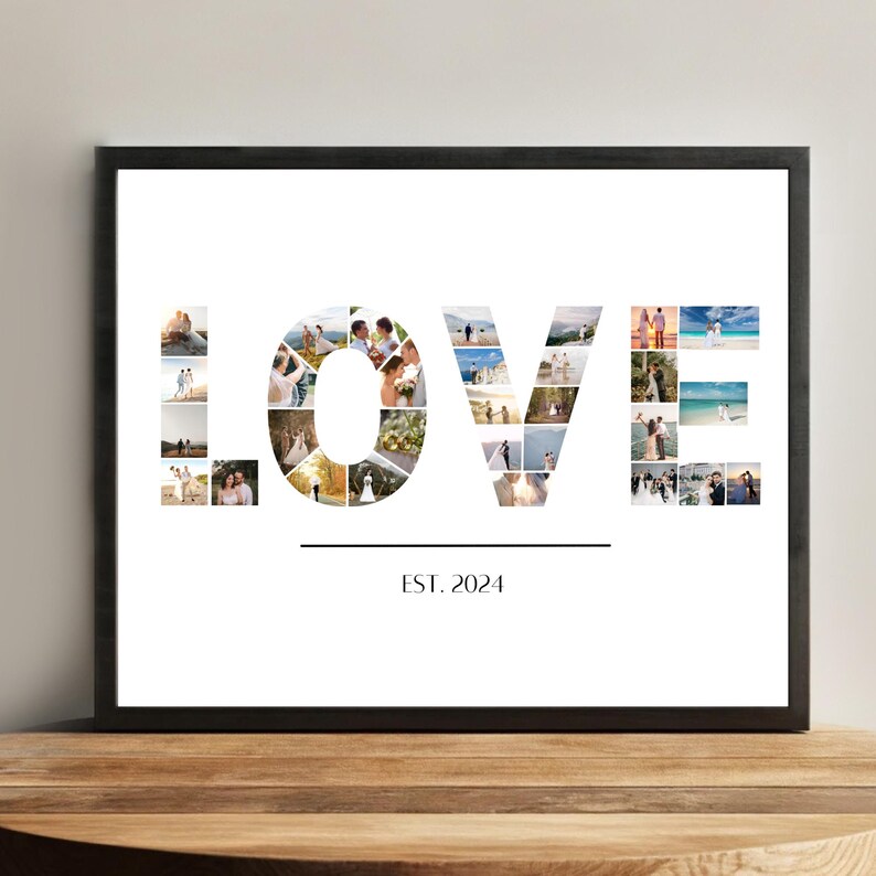 Love Honeymoon Photo Collage Canva Template, Personalized Valentine's ...