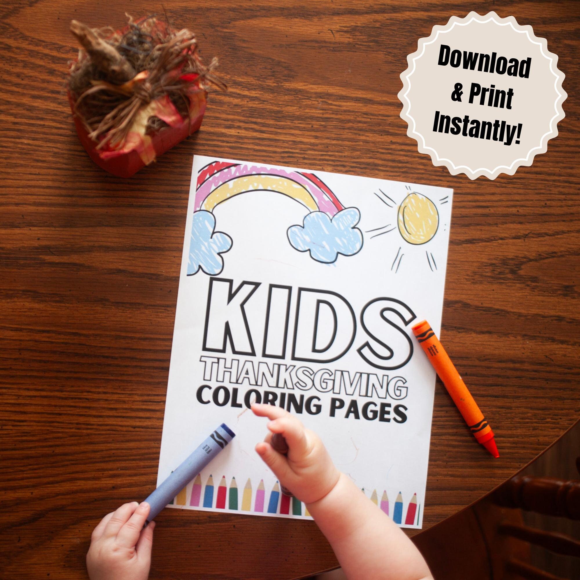 Printable Kids Thanksgiving Day Coloring Sheets, Kids Thanksgiving ...