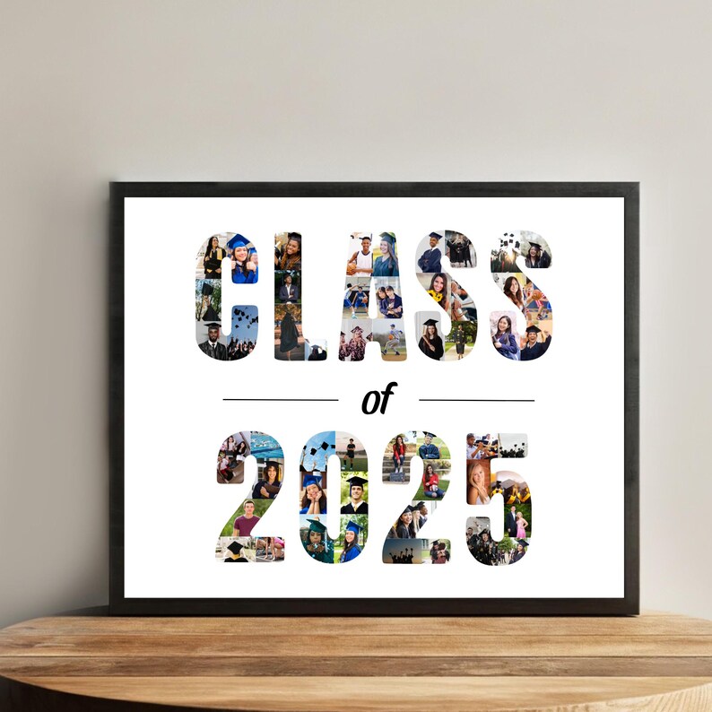 Class of 2025 Photo Collage Canva Photo Template Download, 2025 Senior ...