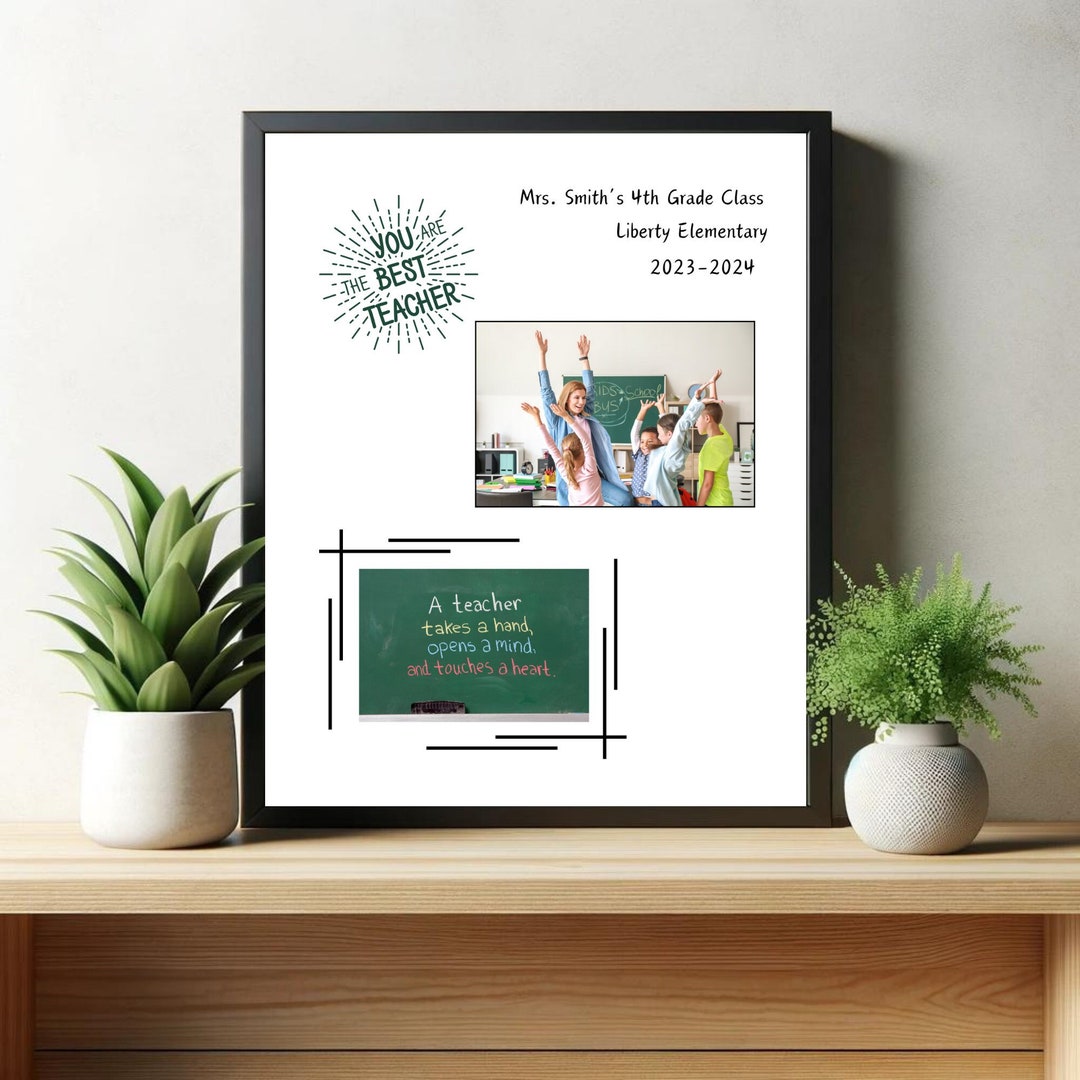 Teacher Appreciation Gift Thank You Teacher Photo Collage Present ...