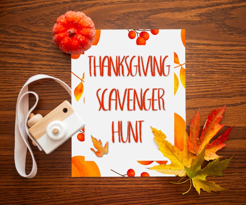 Printable Thanksgiving Scavenger Hunt, Kids Thanksgiving Game ...