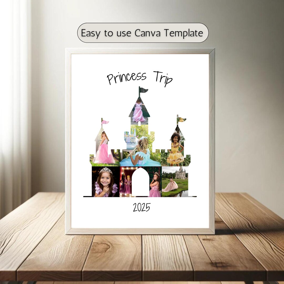Castle Photo Gift Canva Template, Personalized Castle Photo Collage ...