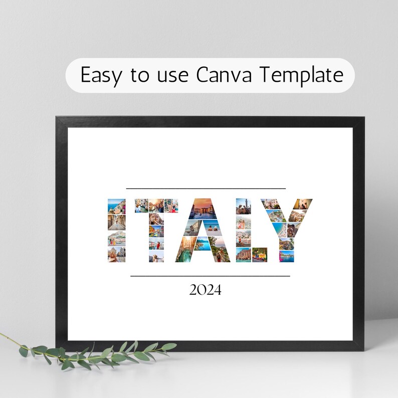 Italy Photo Collage Canva Template, Italy 2024 Trip Keepsake, Italy ...
