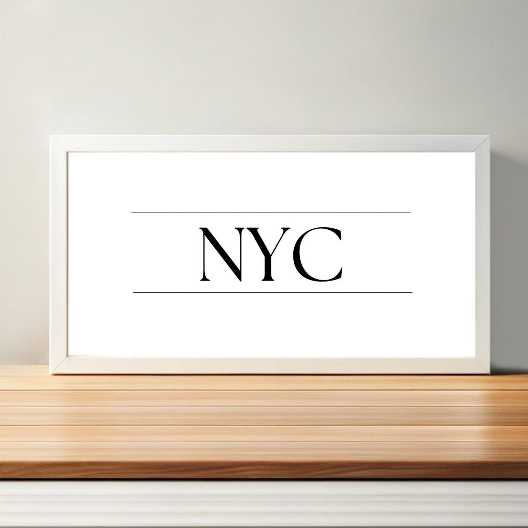 NYC Wall Art, New York City Letter Art, Modern NYC Artwork Digital ...