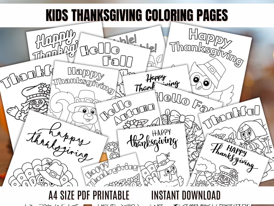 Printable Kids Thanksgiving Day Coloring Sheets, Kids Thanksgiving ...