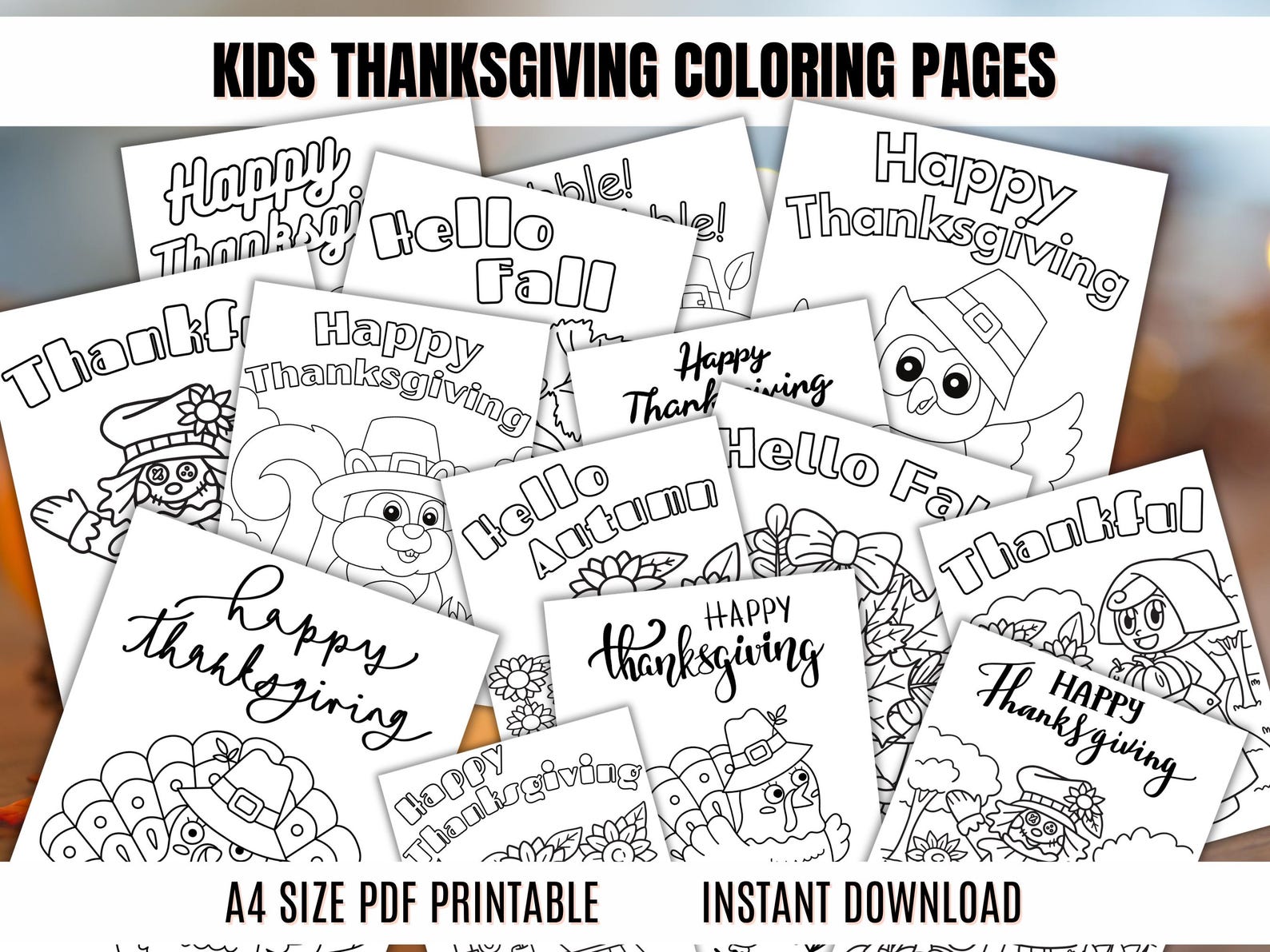 Printable Kids Thanksgiving Day Coloring Sheets, Kids Thanksgiving ...