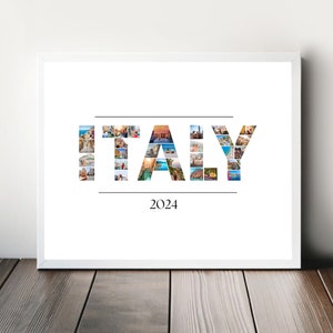 Italy Photo Collage Canva Template, Italy 2024 Trip Keepsake, Italy ...