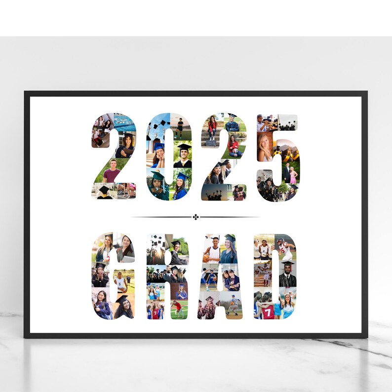 2025 Grad Photo Collage Canva Photo Template Download, 2025 Senior Year ...