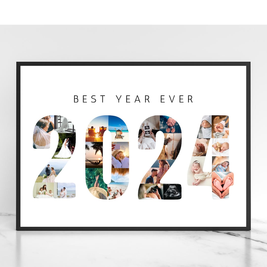 Best Year Ever 2024 Photo Collage, Personalized 2024 Photo Collage ...