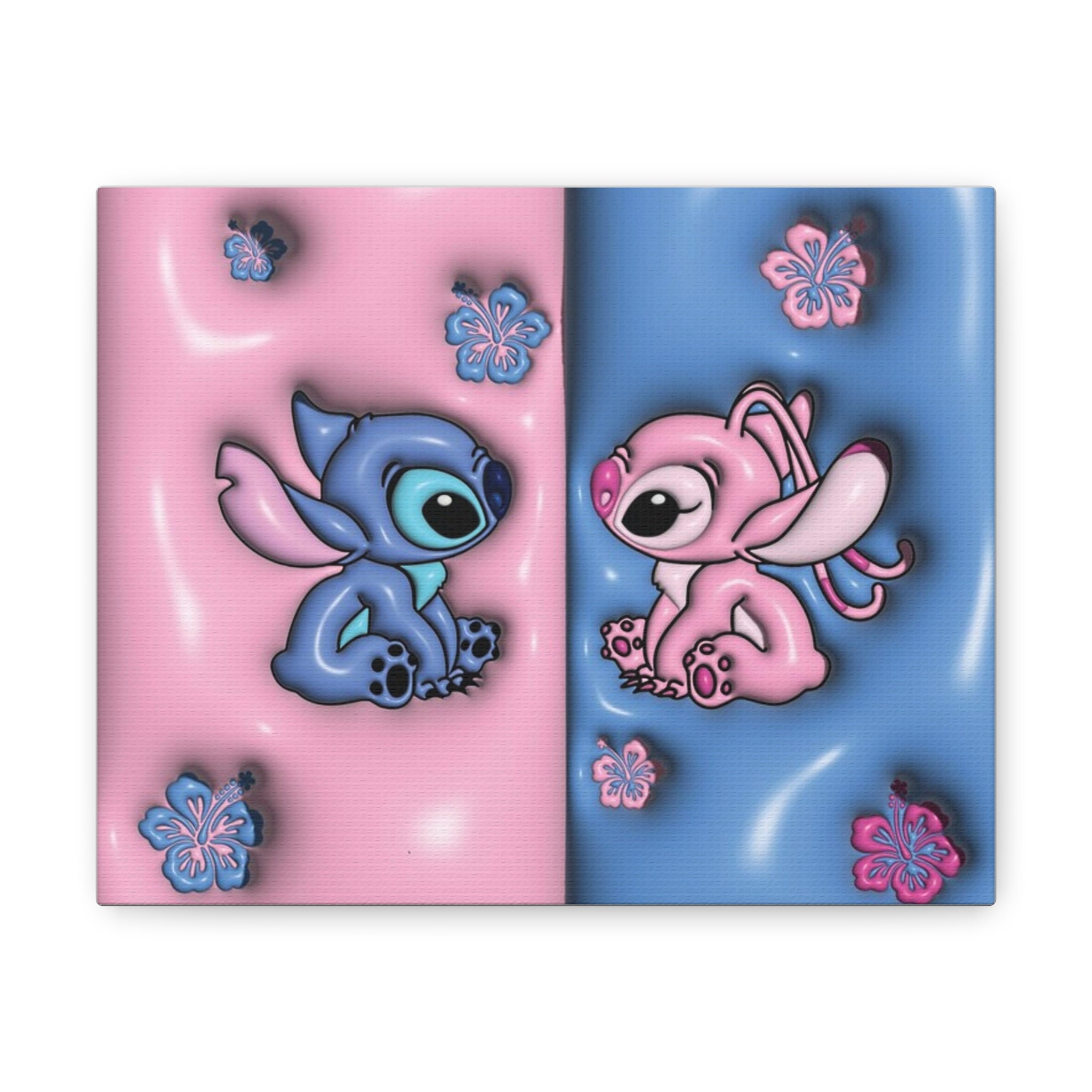 Stitch and Angel Canvas - Etsy